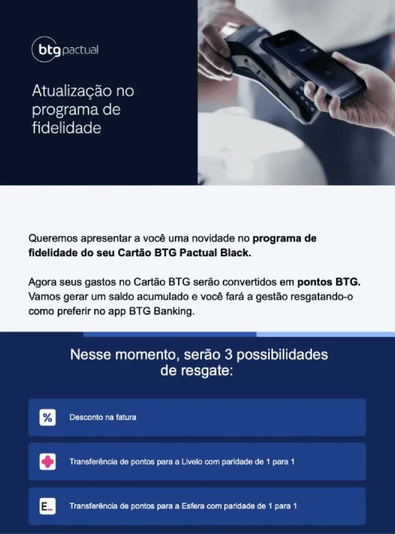 BTG Pactual Lança Novo Programa de Pontos para Cartões: Veja as ...